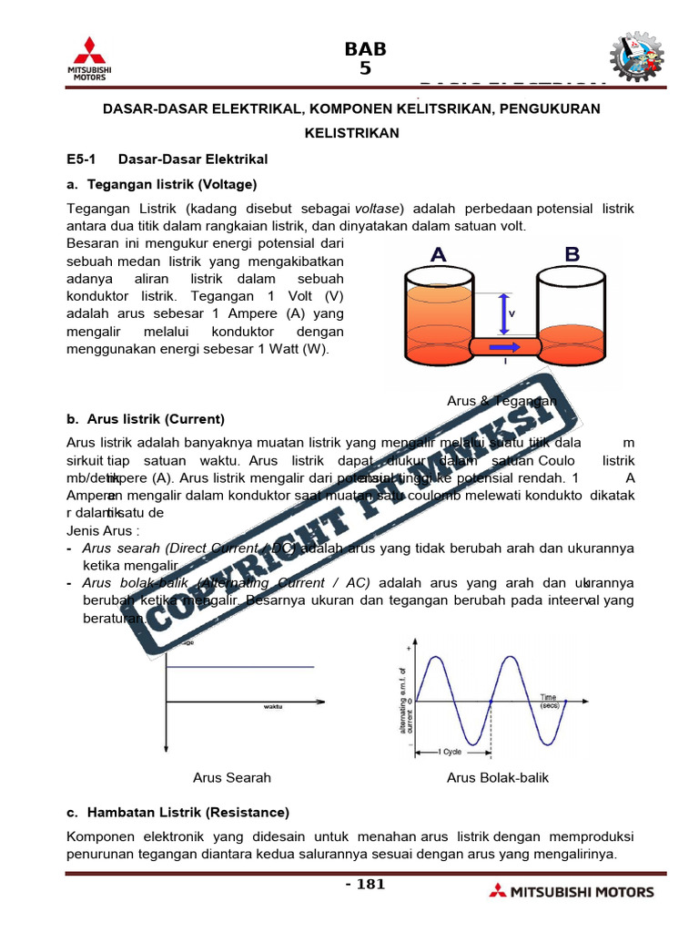 Dasar-Dasar Elektrikal Dan Elektrikal Komponen | PDF