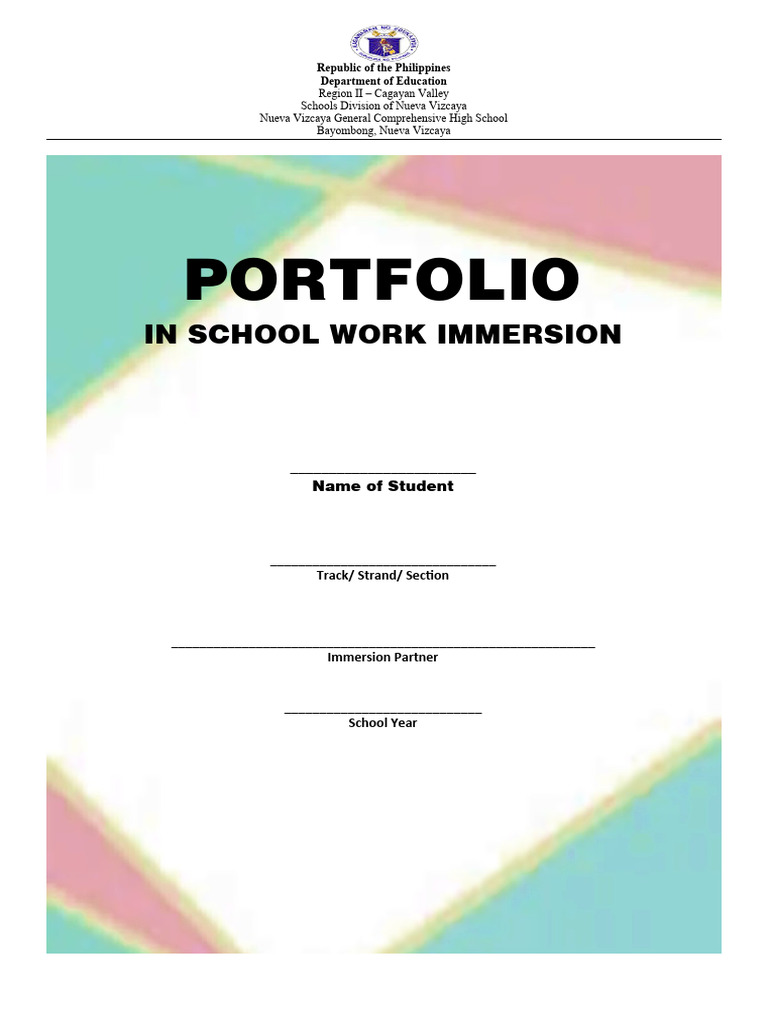 SHS Work Immersion Guide | PDF | Curriculum | Learning