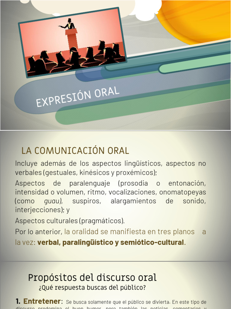 Comunicación Oral | PDF | Comunicación no verbal | Expresión facial