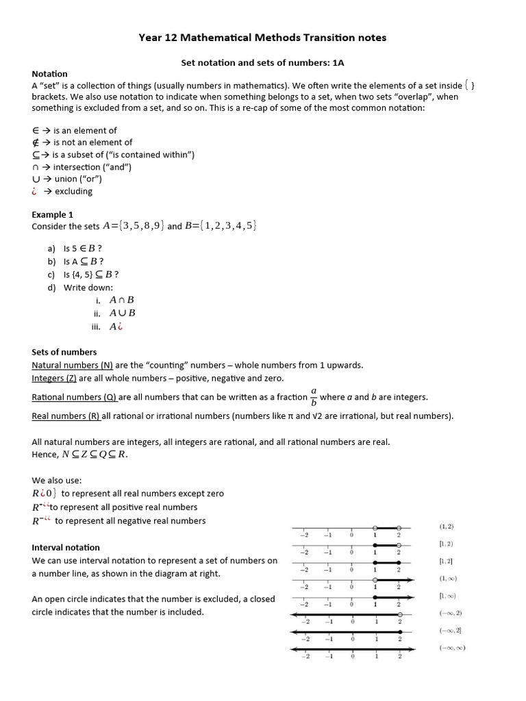 12methods Transition Notes | PDF | Numbers | Set (Mathematics)