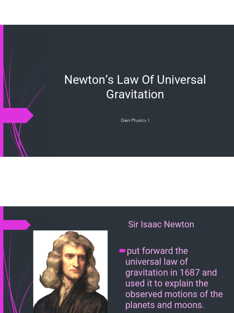 Law of Universal Gravitation Handout - Jan9 | Download Free PDF ...