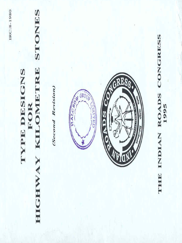 IRC-8-1980 KM 5th KM Stone | PDF