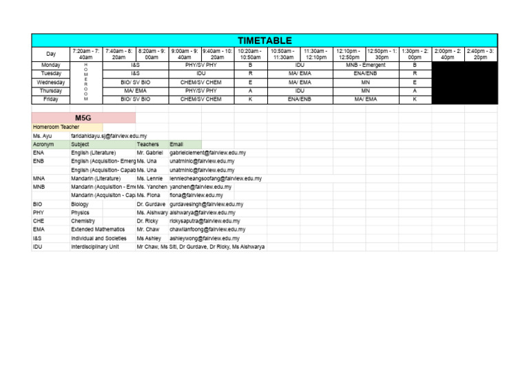 AY22 - 23 S2Q4 Timetable - M5G | PDF AY22 - 23 S2Q4 Timetable - M5G | PDF