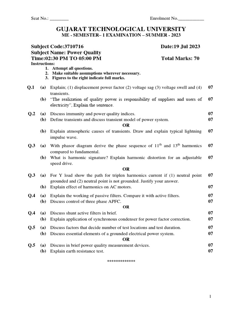 Gujarat Technological University | PDF | Electronic Engineering | Electrical Components