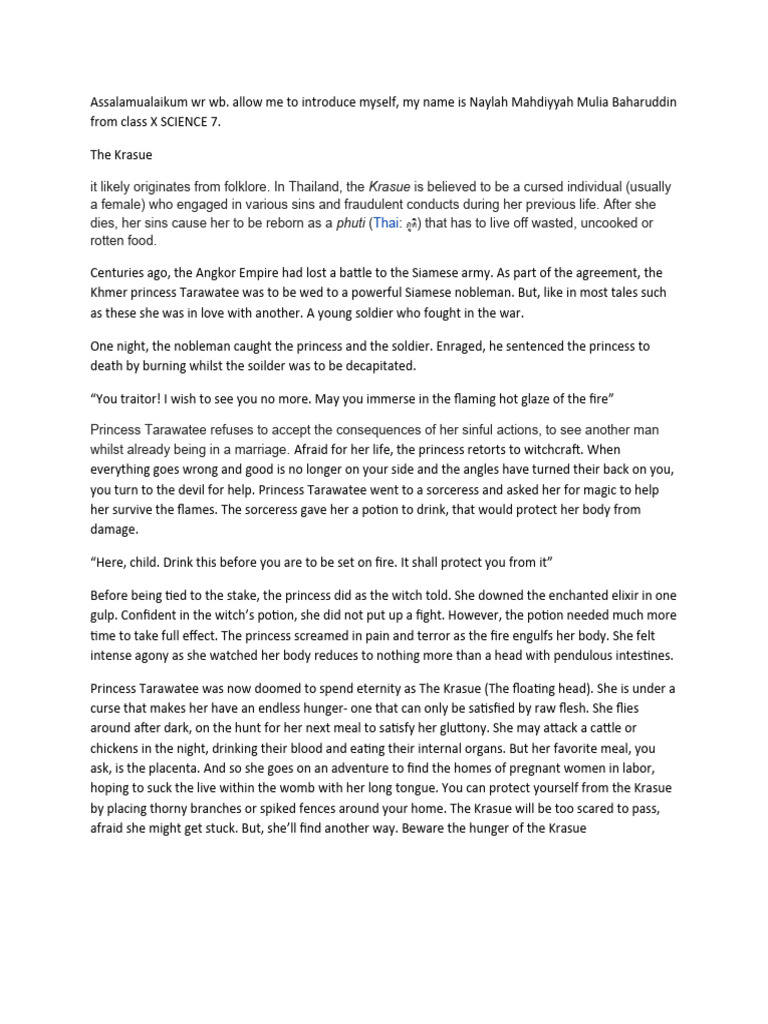 The Krasue | Download Free PDF | Legendary Creatures | Supernatural Legends The Krasue | Download Free PDF | Legendary Creatures | Supernatural Legends