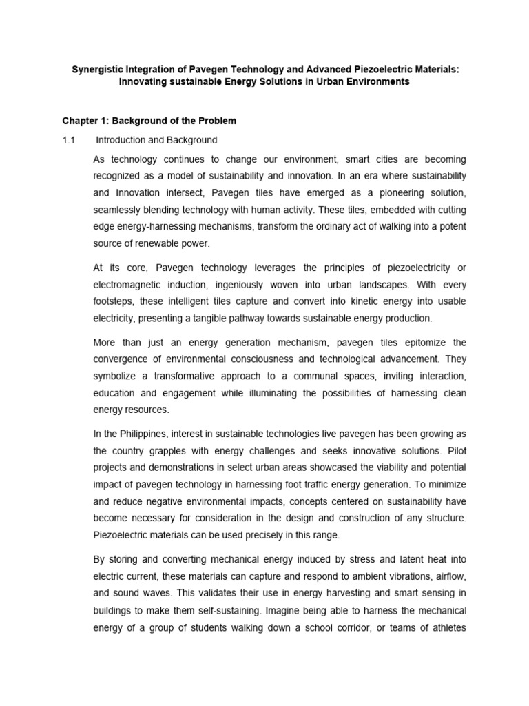 Synergistic Integration of Pavegen Technology and Advanced ...