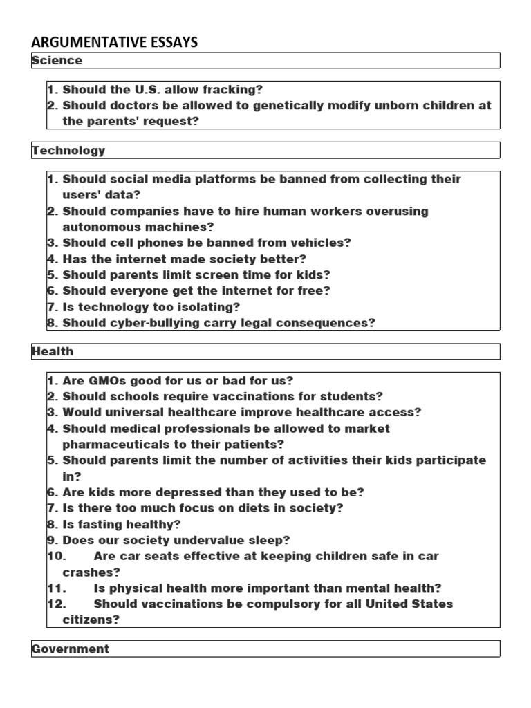 Argumentative Essays | PDF | Schools | Teachers