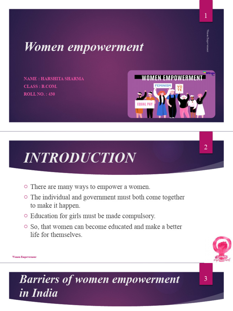 Women Empowerment | PDF | Empowerment | Ideologies