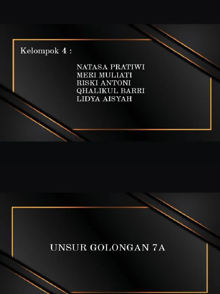 Ppt unsur golongan 7a | PDF