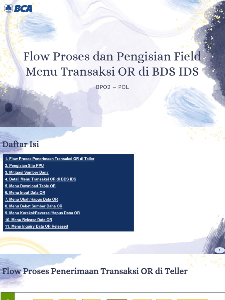 BGAA - 2. Flow Proses Dan Pengisian Field Transaksi | PDF