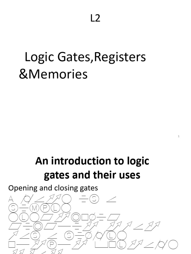 L2 Logic Gates Registers Andmemories Pdf Random Access Memory