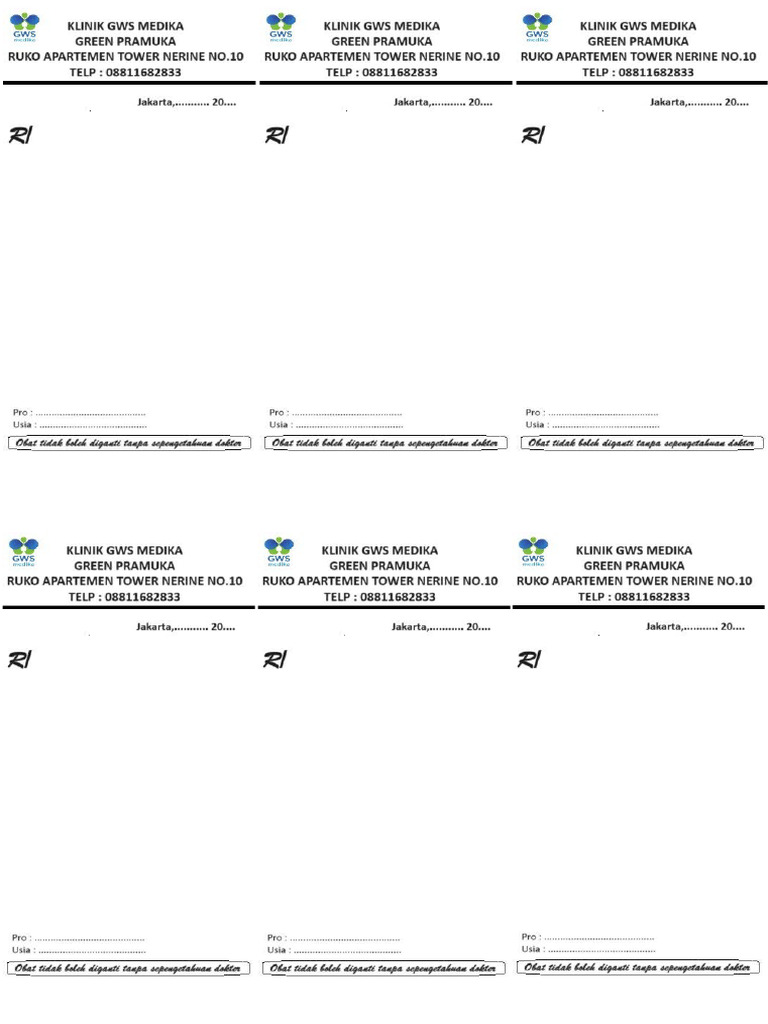 Kertas Resep Print | PDF