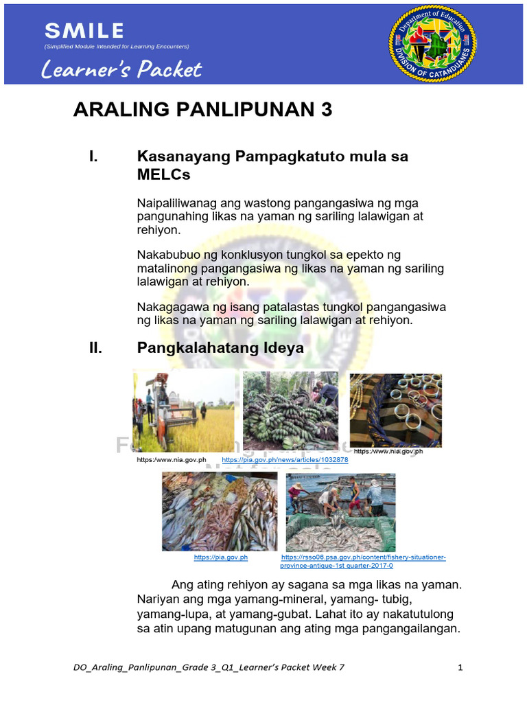 AP SMILE Grade 3 Q1 Week 7 v2 | PDF