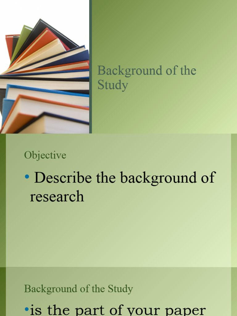 Background of The Study | PDF | Art | Science & Mathematics