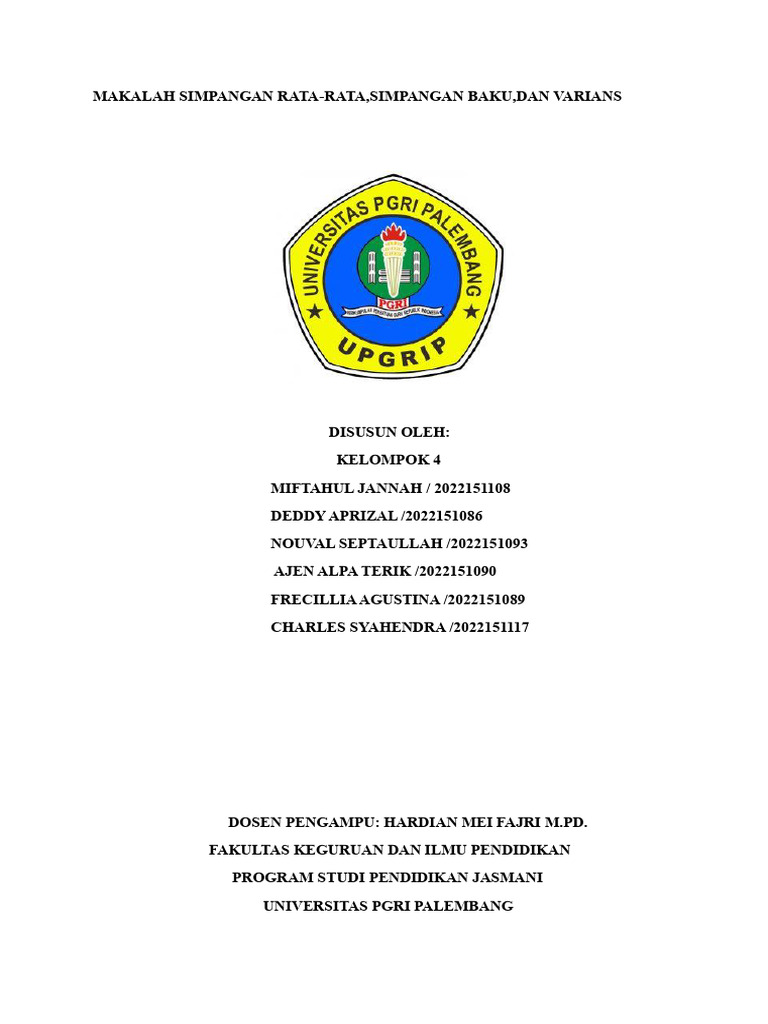 Simpangan Rata-Rata dan Varians Statistika | PDF