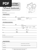 ASQ-3 8 Month Questionnaire | PDF