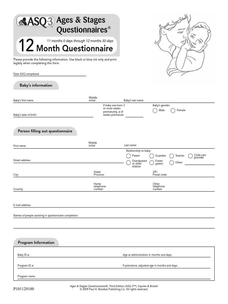 Asq-3 12 Mo Set A | PDF