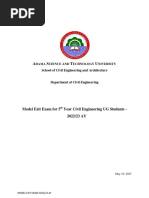 COTM EXIT EXAM BLUEprint Draft | PDF | Concrete | Learning