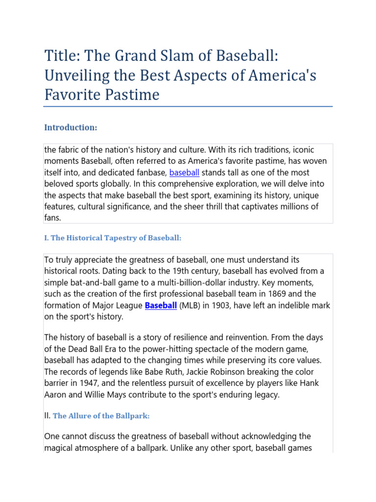 Baseball | Download Free PDF | Team Sports | Sports