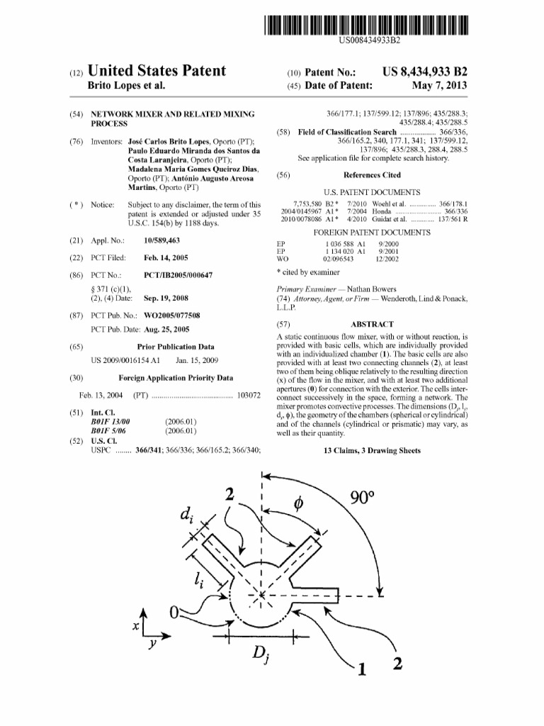 NETmix Static Mixer PCR US Patent | PDF | Chemical Reactions | Chemical Reactor