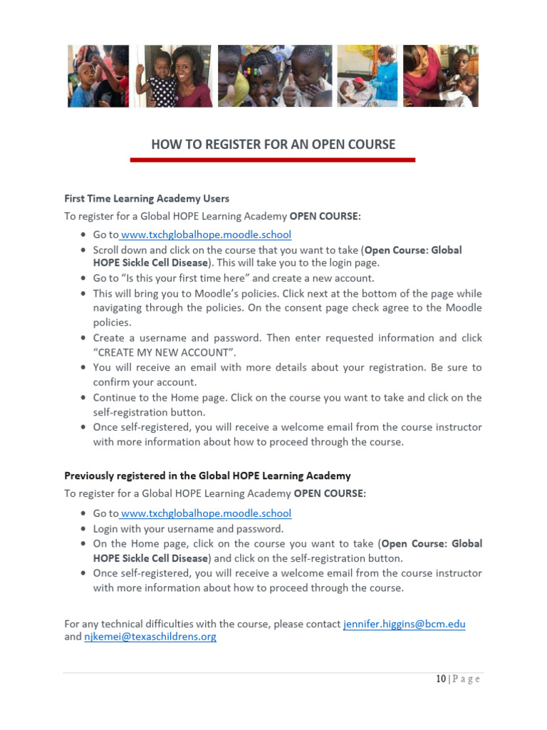Register for Global HOPE Open Course | PDF
