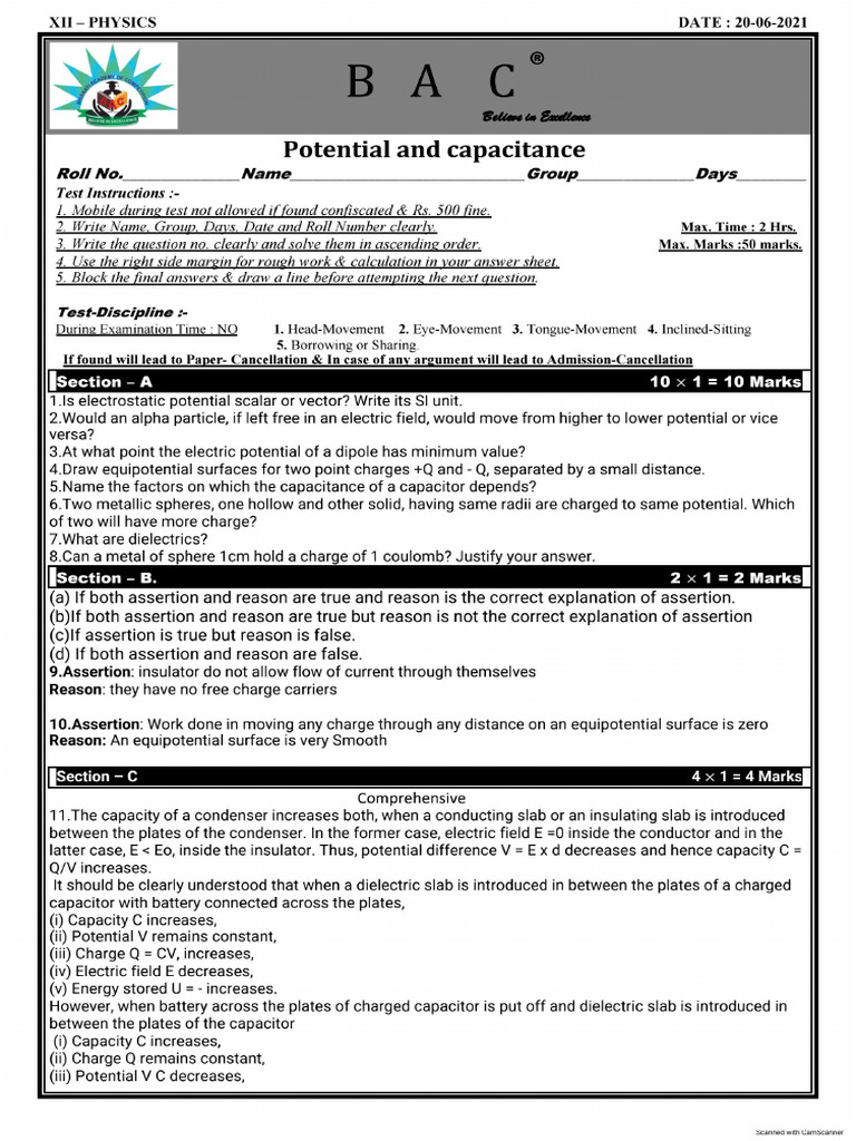 chapter 2 test | PDF