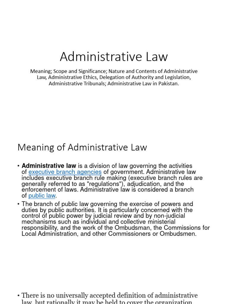 Administrative Law | PDF | Administrative Law | Tribunal