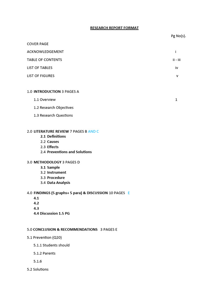 Research Report Format | PDF | Methodology | Science