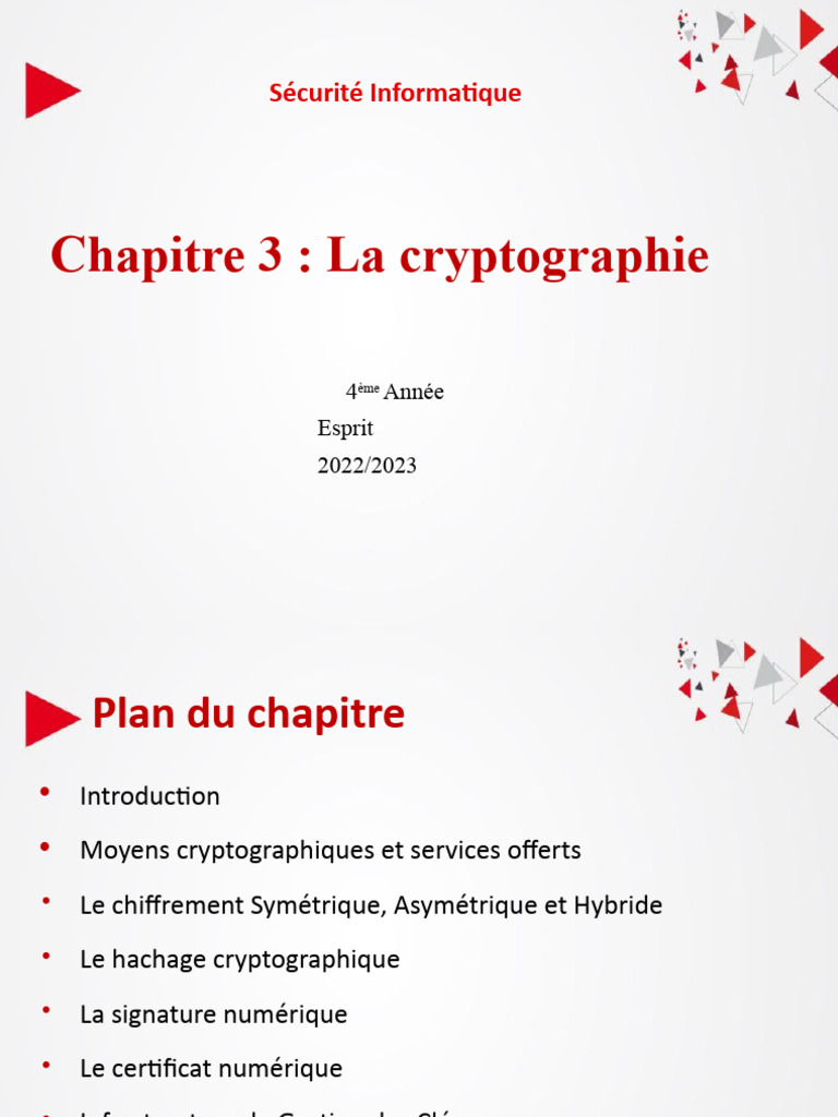 Chapitre 3 - Cryptographie | PDF | Public-key cryptography | Cryptage