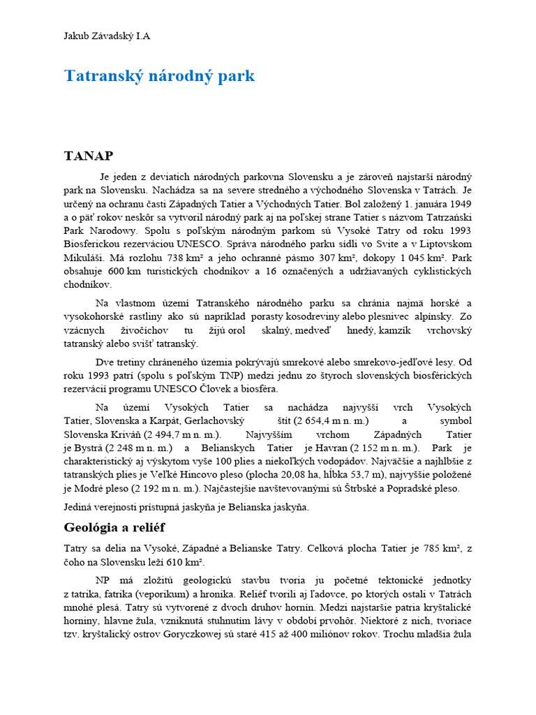Tatry Neupraveny NOVE | PDF
