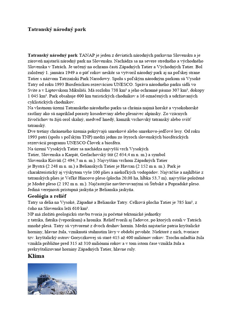 Tatry neupravený (1) | PDF