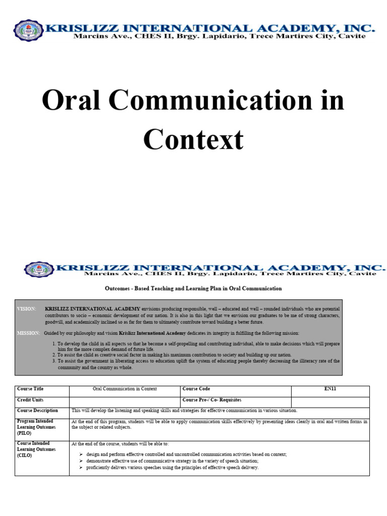 Oral Comm OBTL | PDF | Computers