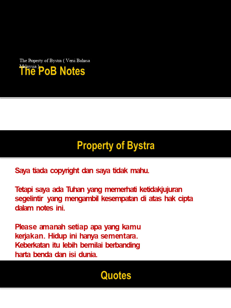 PoB Focus Malay | PDF
