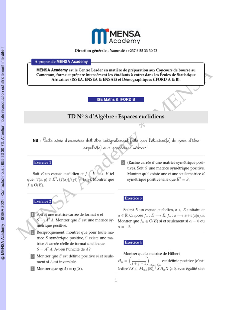 TD3 Algèbre | PDF