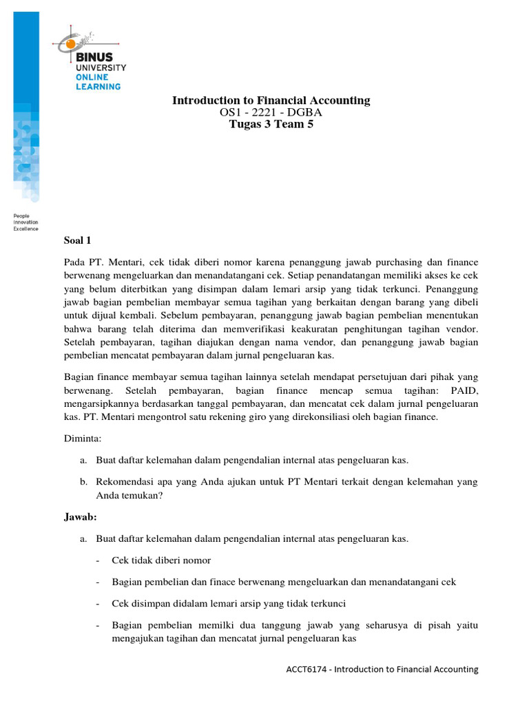 Tugas 3 Kelompok 5 IFA | PDF