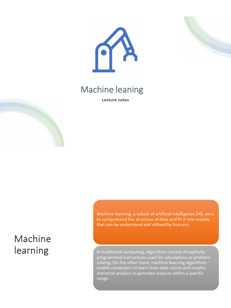 ML Lecture - 1 | PDF
