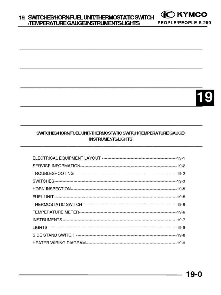 P250-250S Cap 19 (SWITCHES HORN FUEL UNIT THERMOSTATIC SWITCH) | PDF ...