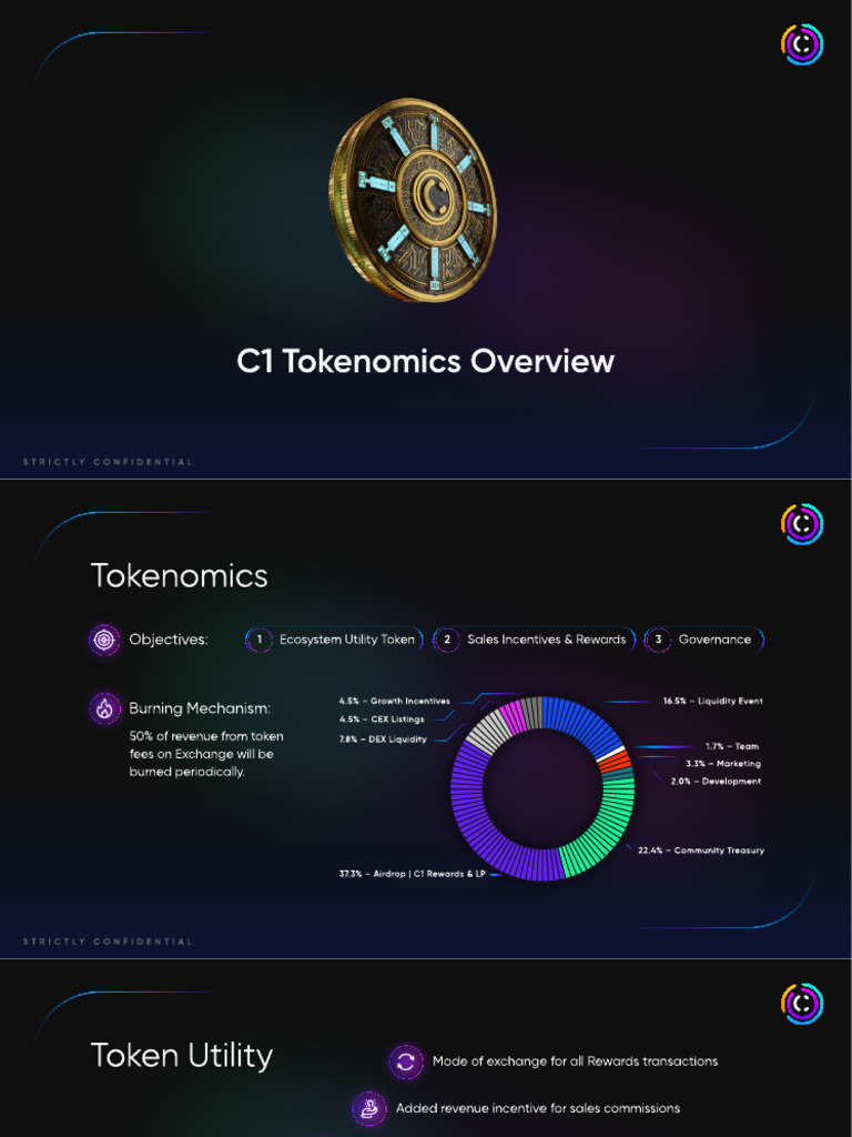 C1 Tokenomics Overview V4 | PDF | Applications Of Cryptography | Financial Technology