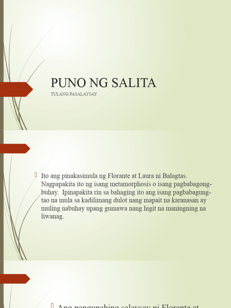 PUNO NG SALITA | PDF