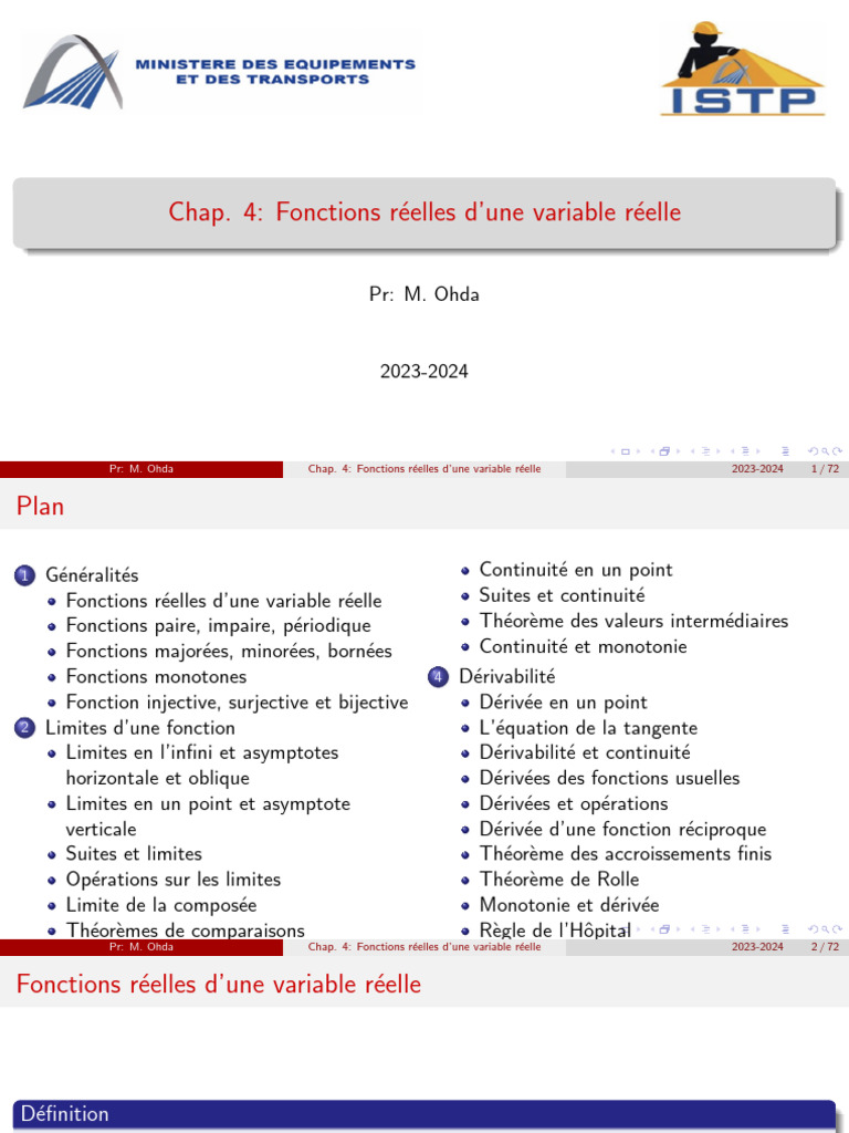 Fonctions réelles d'une variable réelle | PDF | Fonction monotone ...