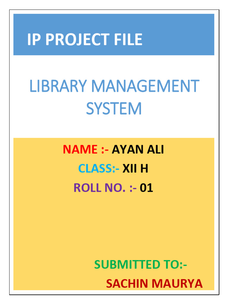 Ip Project File 2 | Download Free PDF | Python (Programming Language) | Relational Database