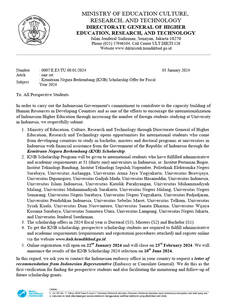 Letter Sample | PDF | Indonesia | Government