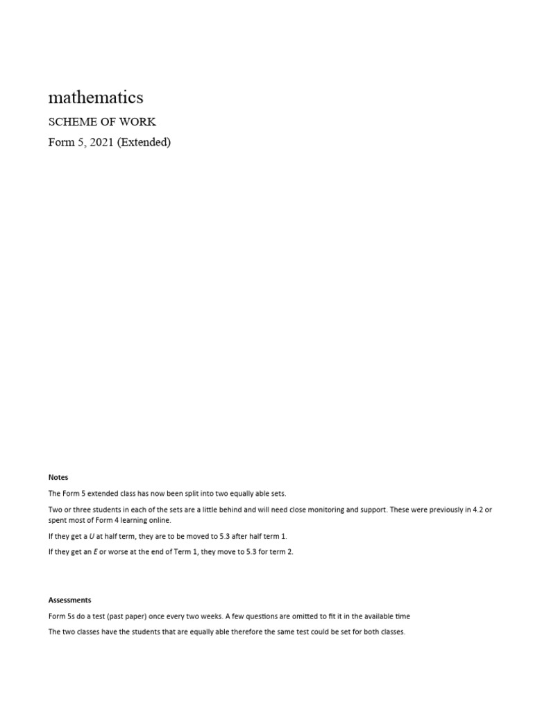 SOW F5, 2021 Extended | PDF | Mathematics | Geometry