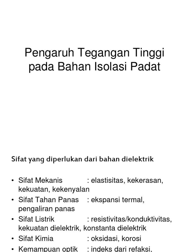 Pengaruh Tegangan Tinggi Pada Isolasi Padat-Tugas 3-Materi Pert 6&7 | PDF