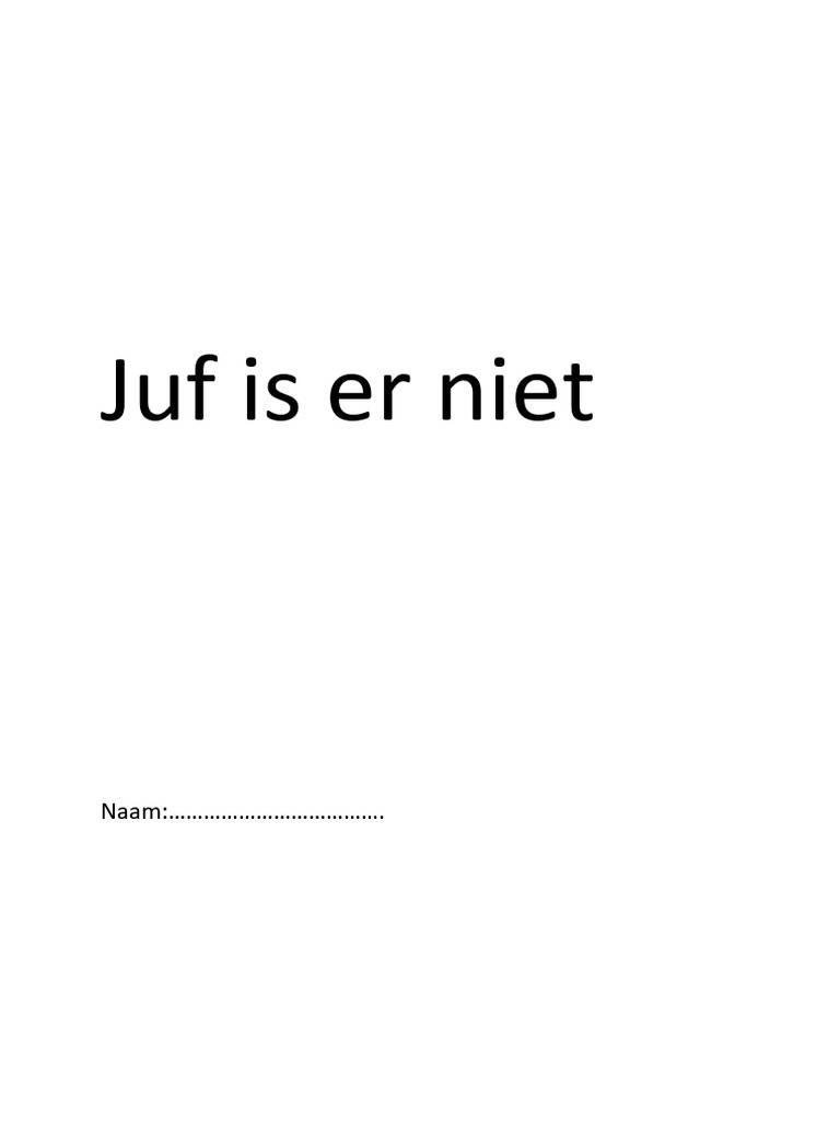 Bundel Juf Afwezig | PDF
