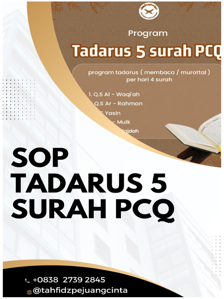 SOP Tadarus 5 Surah. | PDF | Agama & Spiritualitas