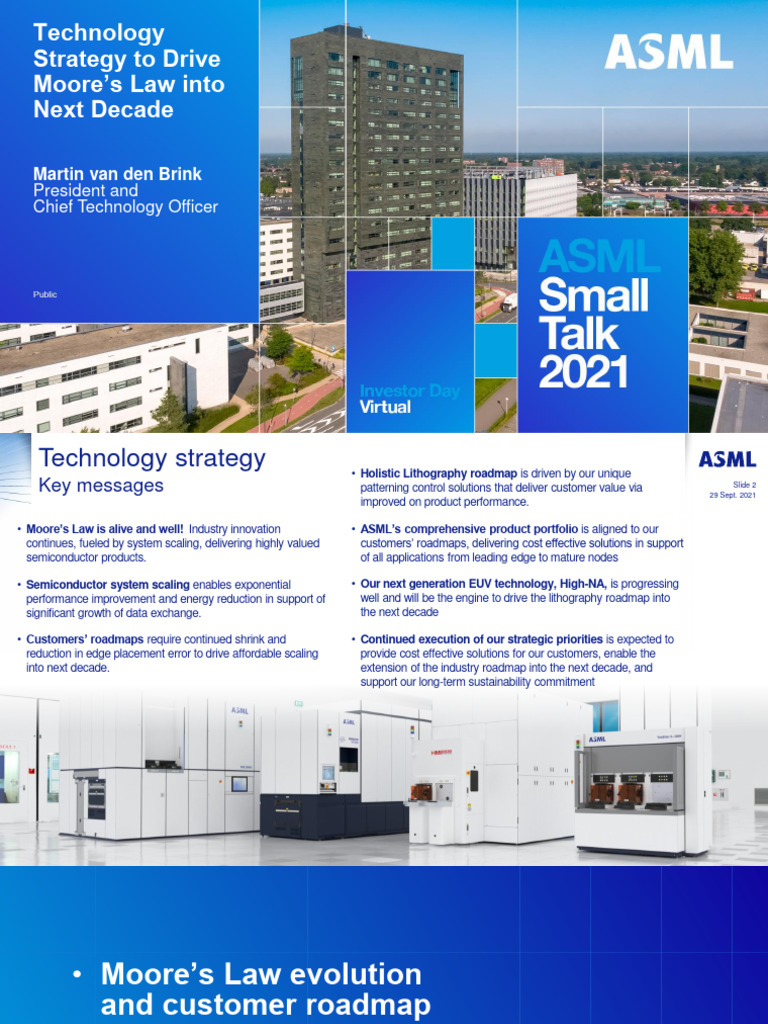 ASML Investor Day 2021-Technology Strategy - Martin Van Den Brink | PDF