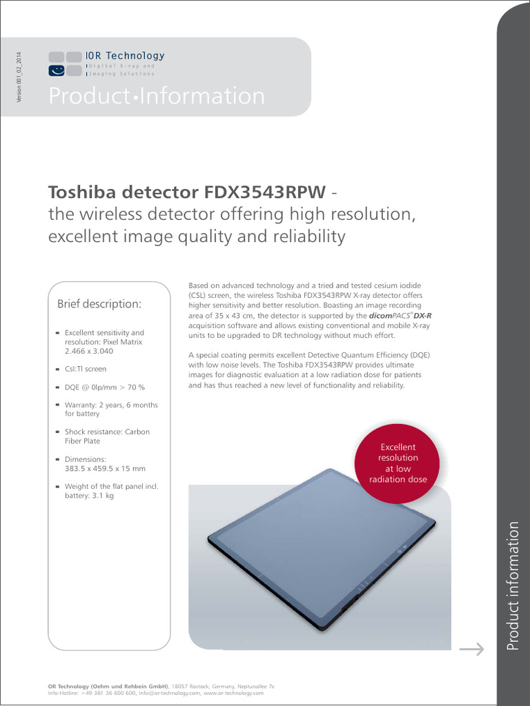 Toshiba FDX 3543 RPW Brochure | PDF