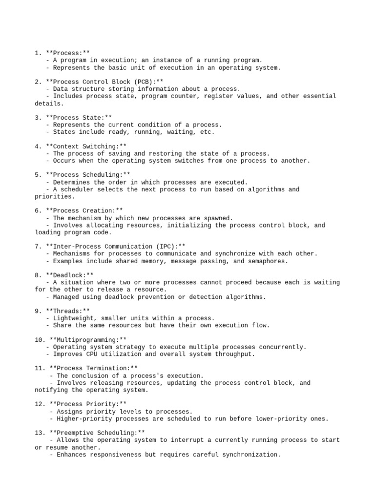 Process Concept | PDF