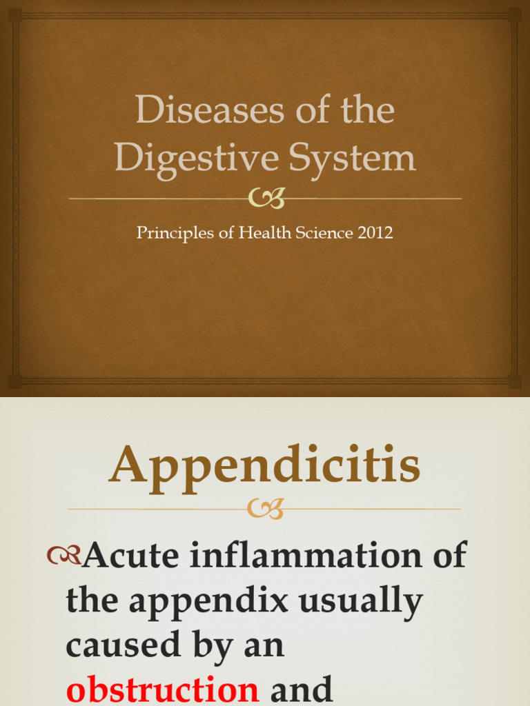 Digestive System Diseases Overview | PDF | Gallbladder | Constipation